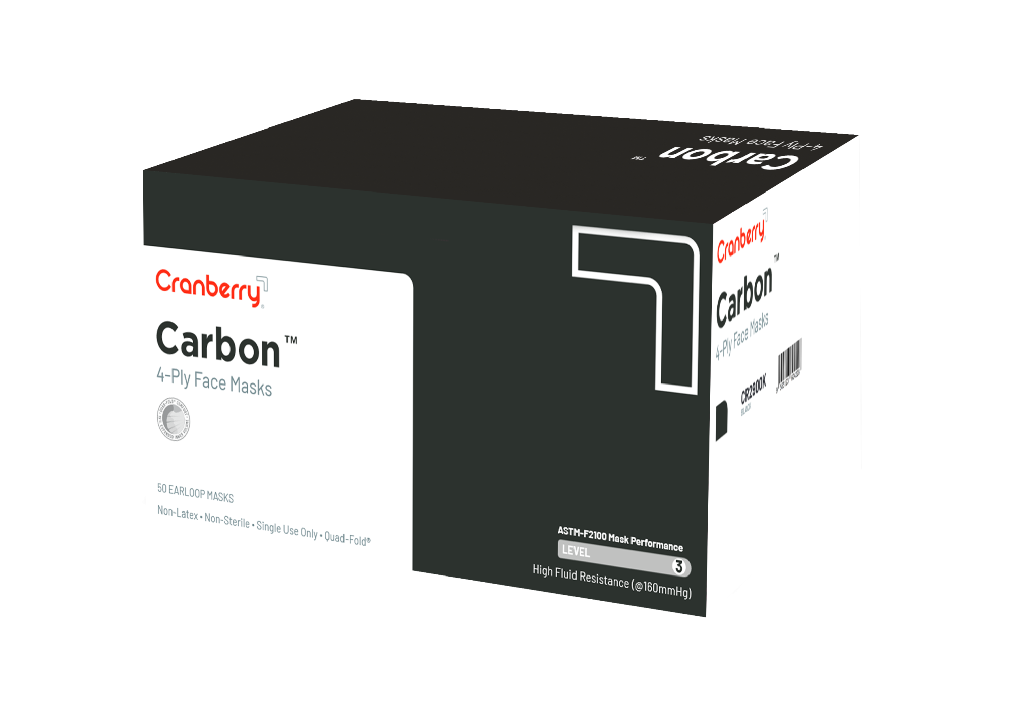 Carbon Face Mask - Cranberry Global